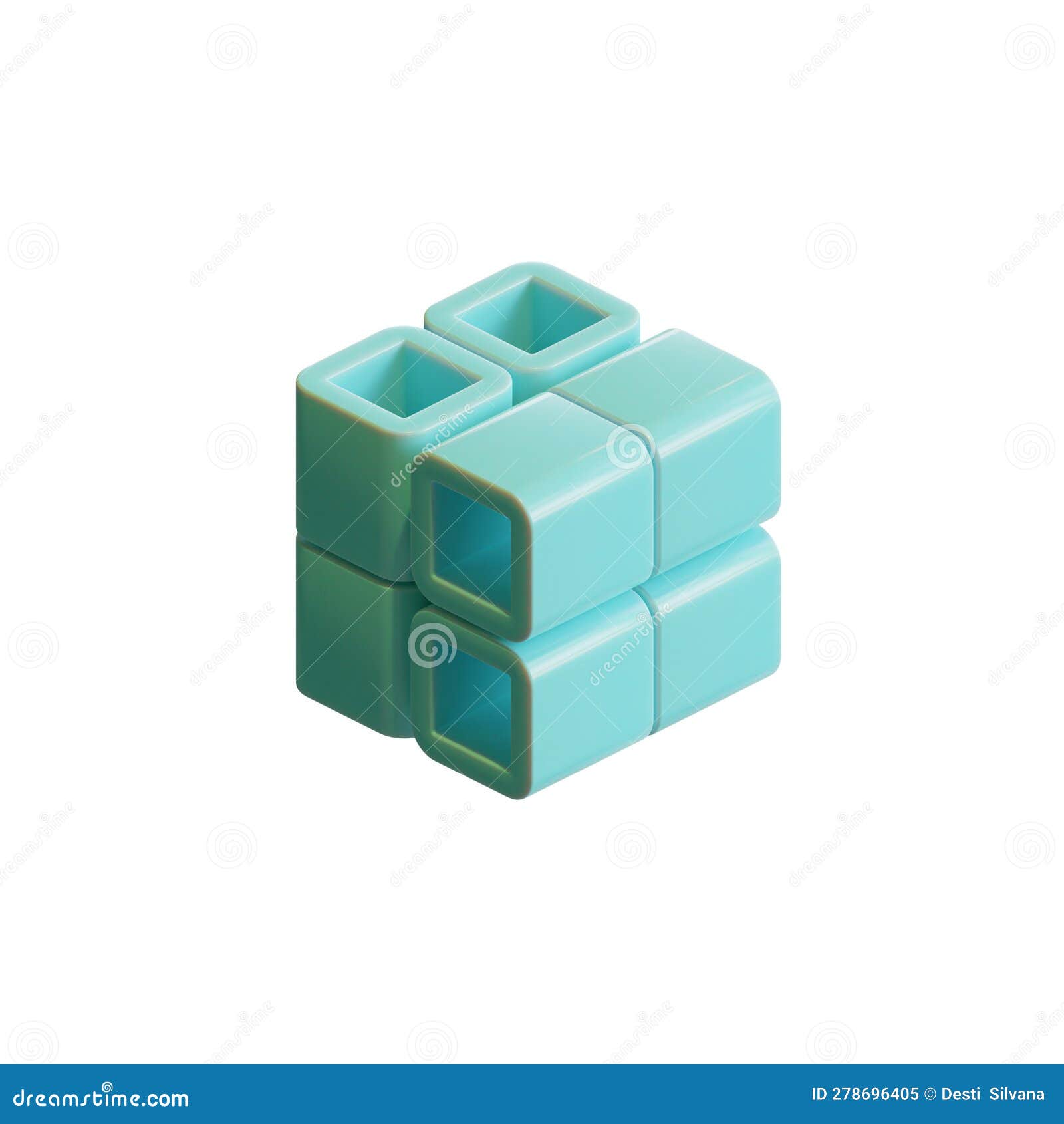 Cube 3D Render Design Element 06 Stock Image - Illustration of cube ...