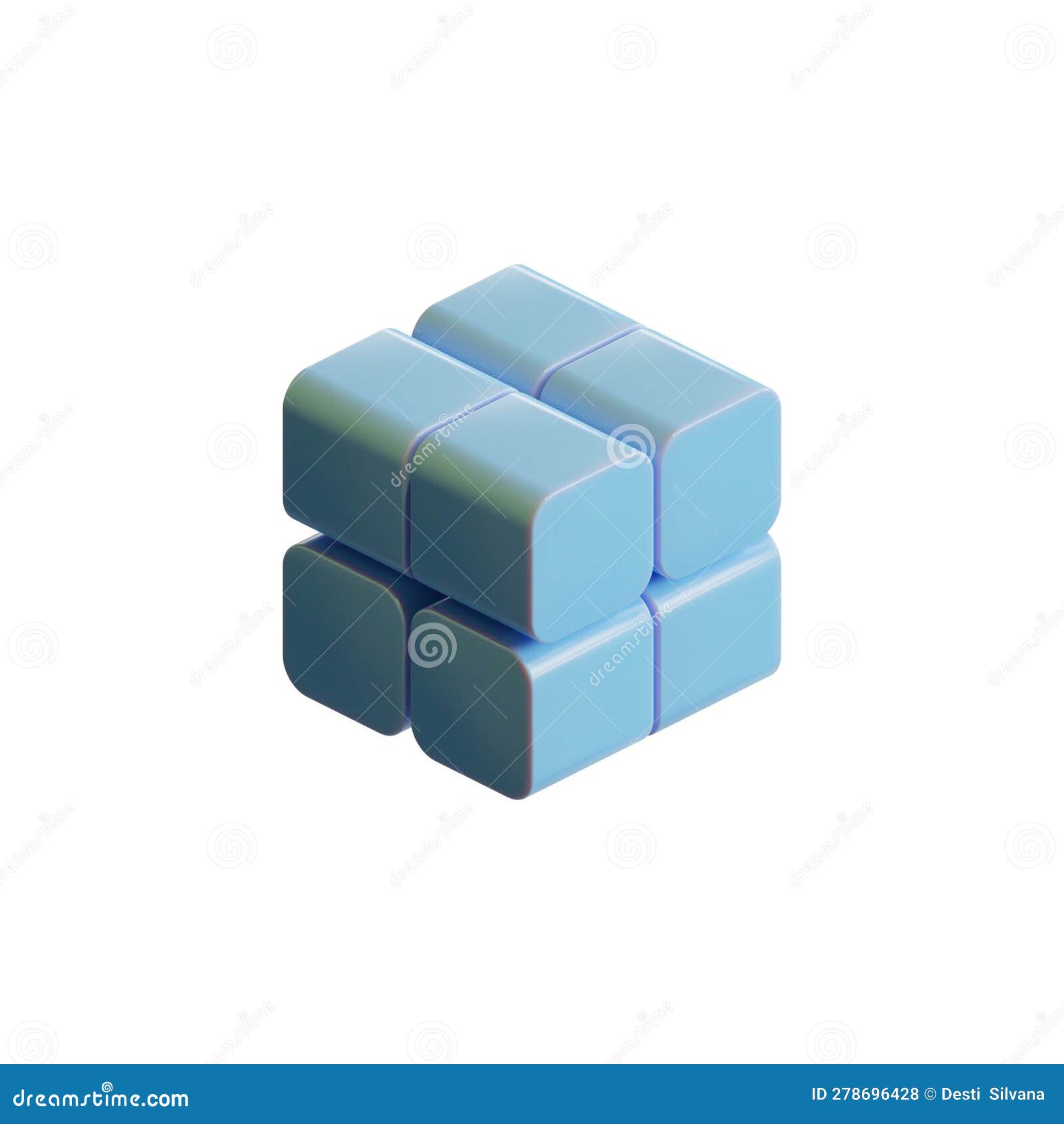 Cube 3D Render Design Element 07 D Stock Photo - Illustration of twist ...