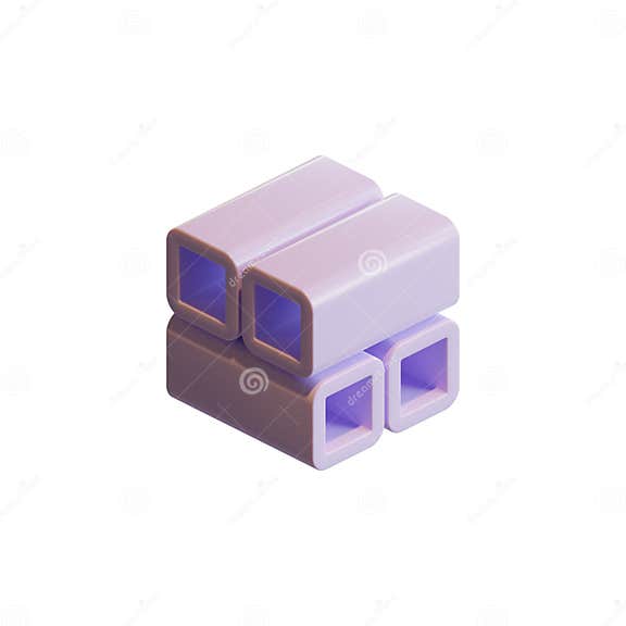 Cube 3D Render Design Element 05 F Stock Photo - Illustration of hollow ...