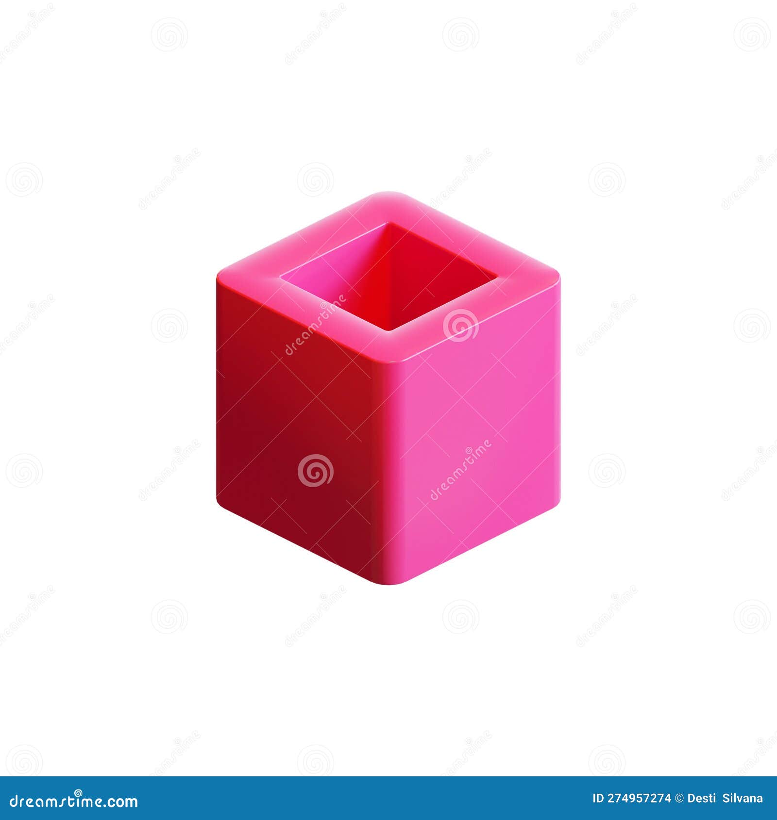 Cube 3D Render Design Element 06 Stock Photo - Illustration of glossy ...