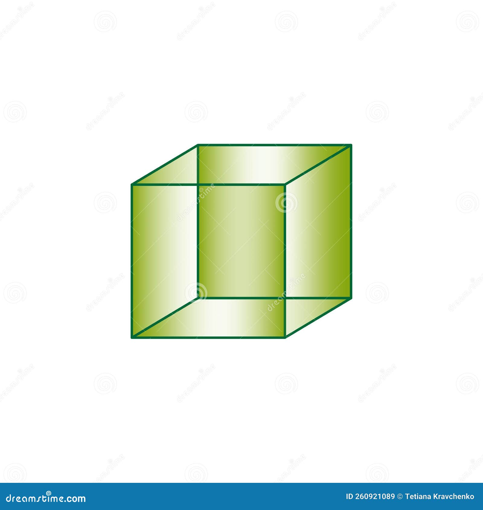 Cube in 3d Style. Vector Illustration. Stock Image Stock Vector ...