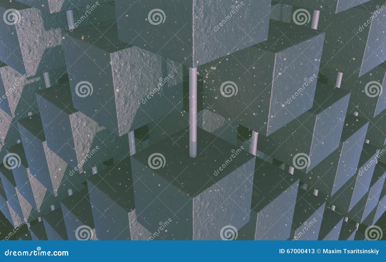Cube Dark Abstract Wallpaper Stock Illustration - Illustration of ...