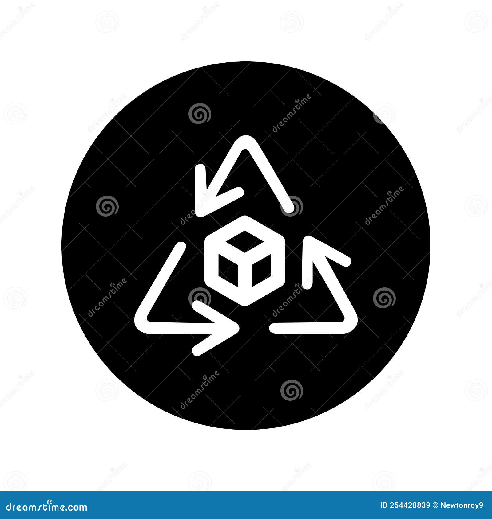 Cube, Data, Refresh Icon. Rounded Vector Graphics Stock Vector ...