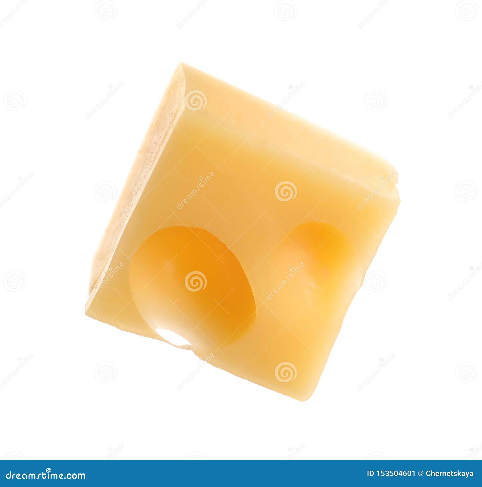 Cube of Delicious Cheese on White Stock Image - Image of eating, white ...