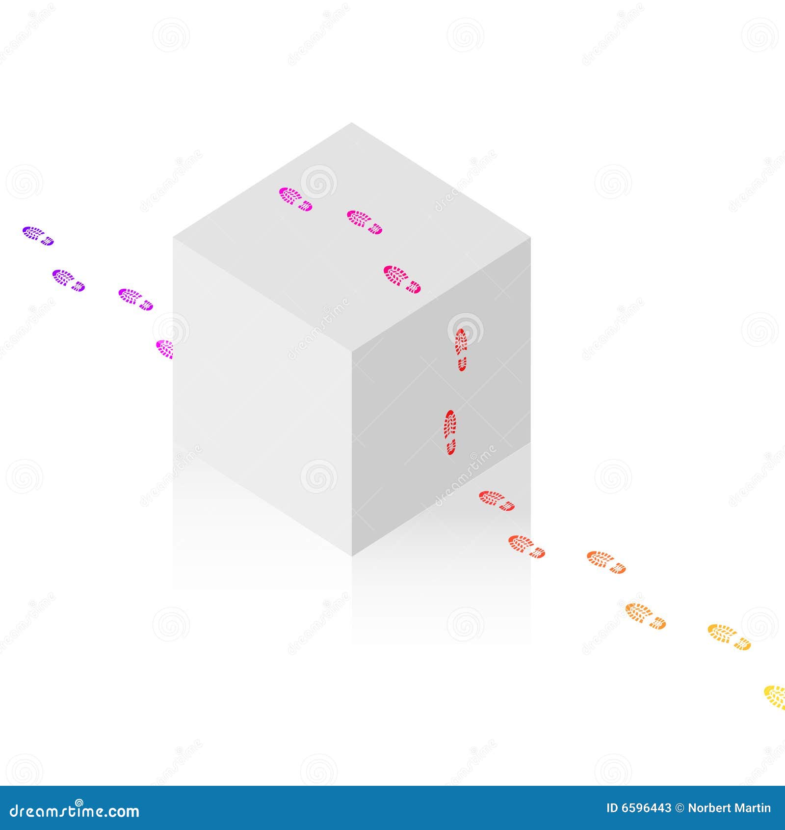 4x4 Red Ordered Cube Assembling From Blocks Royalty Free Stock Image