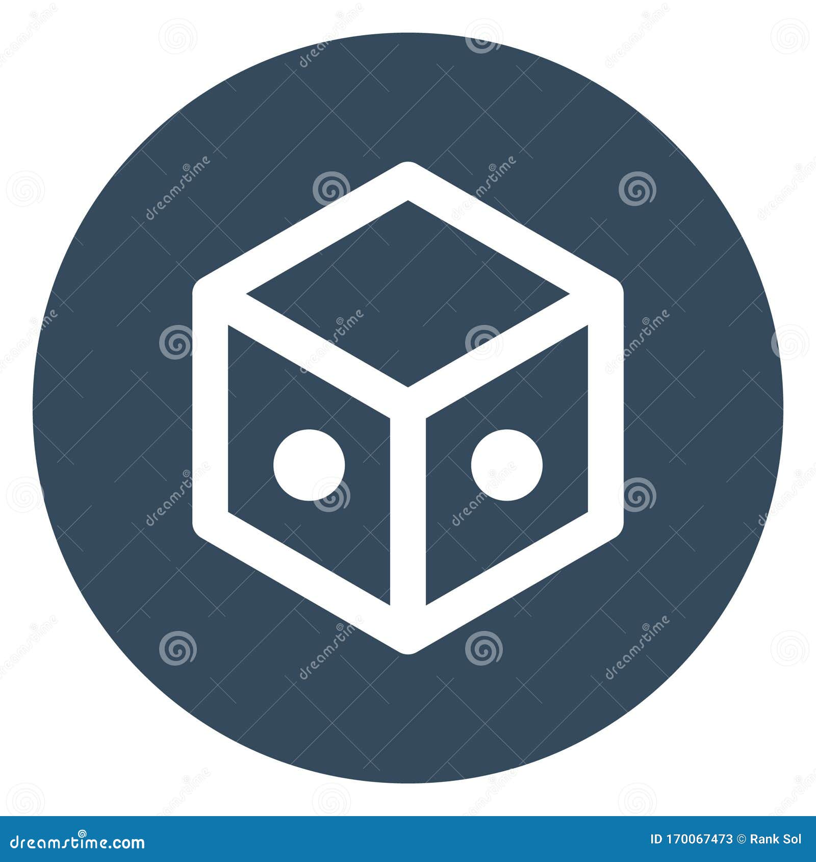 Cube, Design Bold Vector Icon Which Can Be Easily Modified or Edited ...