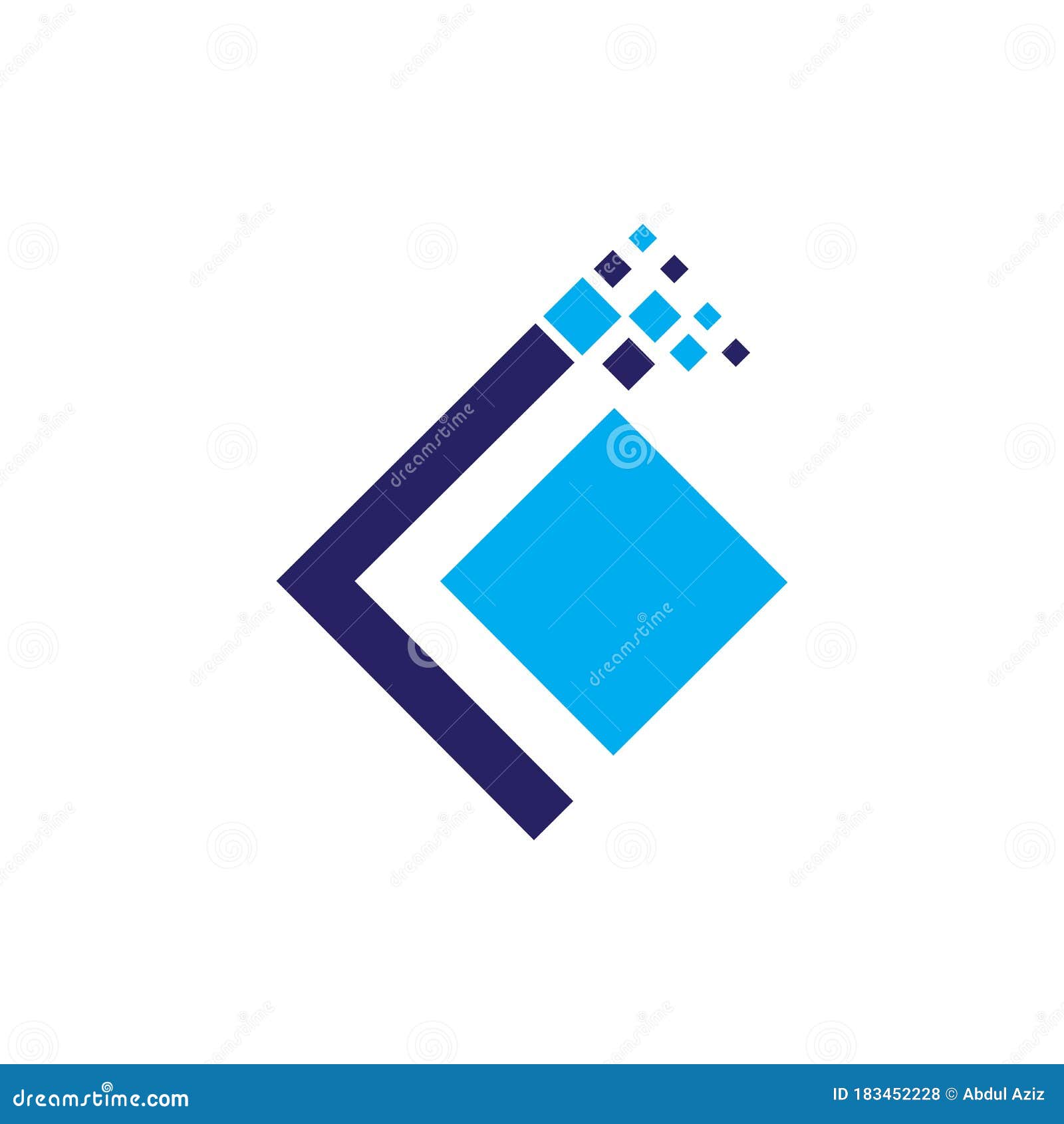 Cube Digital Illustration Logo Vector Stock Vector - Illustration of ...