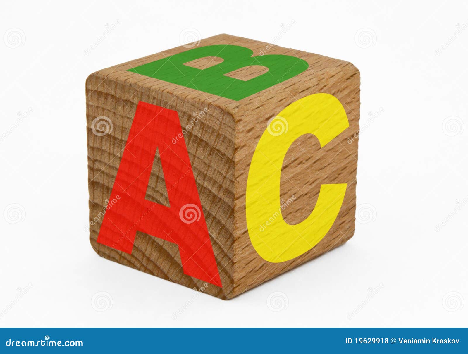 Cube en bois - ABC photo stock. Image du concept, cubique - 19629918