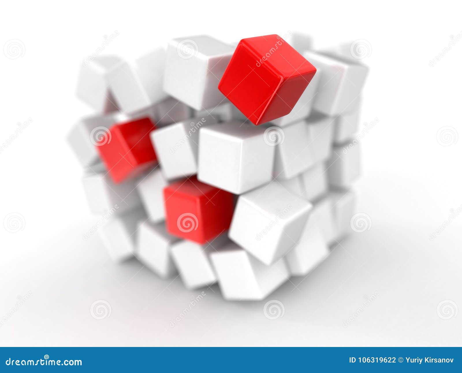 Cube falls apart stock illustration. Illustration of crisis - 106319622
