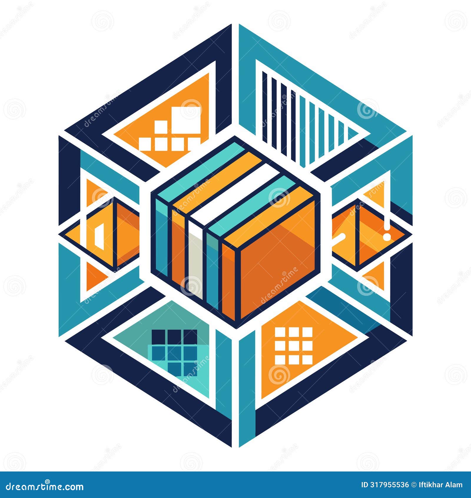 3D Barcode Cube Design Isolated On White Background, Ai Generated Stock ...