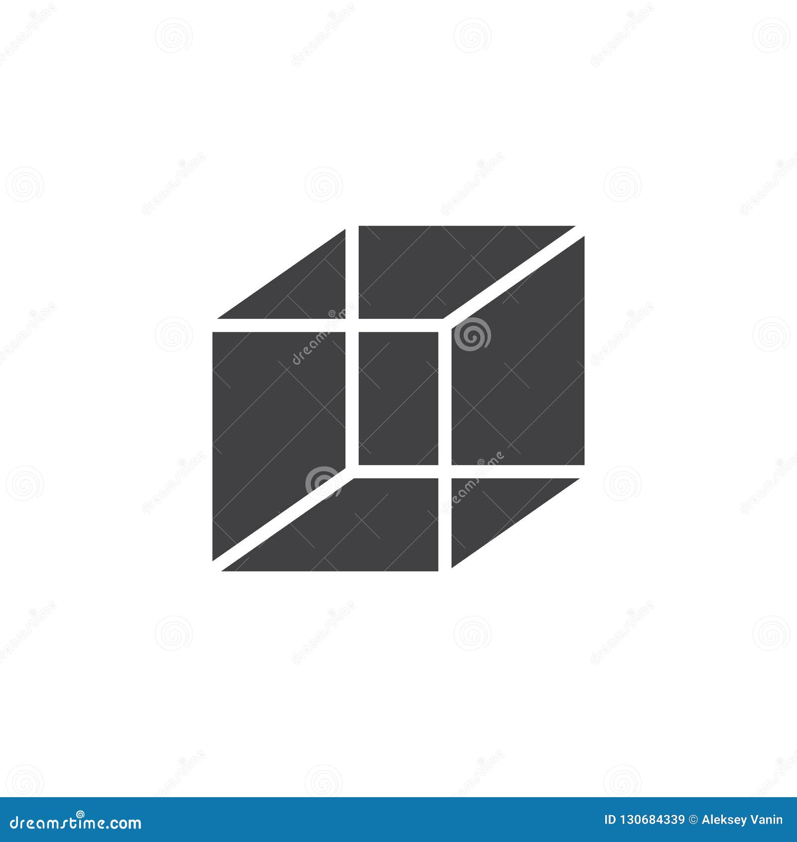 Cube Geometric Figure Vector Icon Stock Vector - Illustration of vector ...