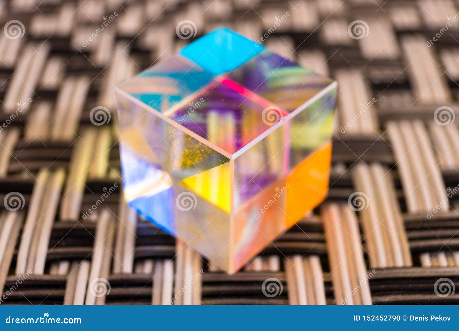 Cube Glass Beam Splitter Prism Stock Photo - Image of black, lens ...