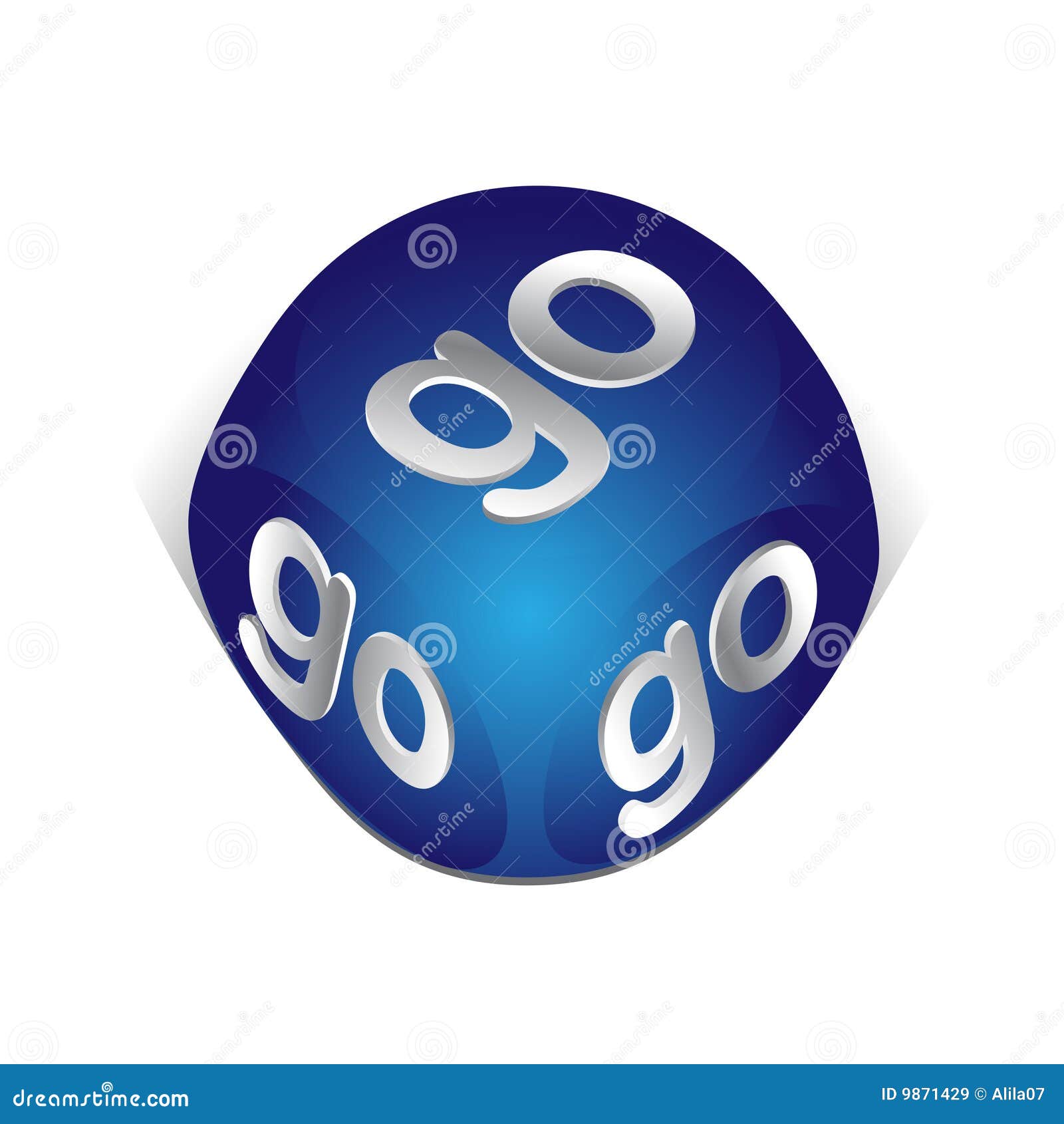 Cube with go stock vector. Illustration of icon, cube - 9871429