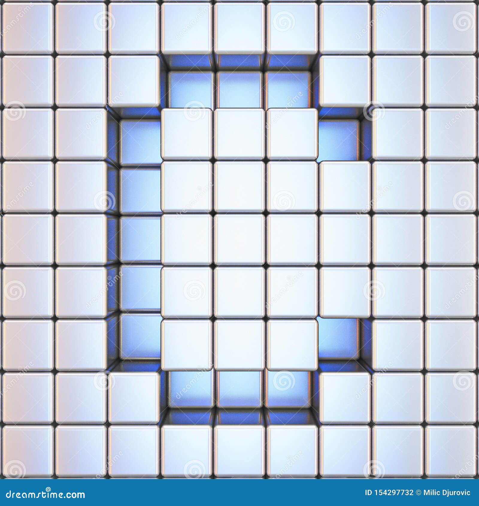 Cube grid Letter C 3D stock illustration. Illustration of pattern ...