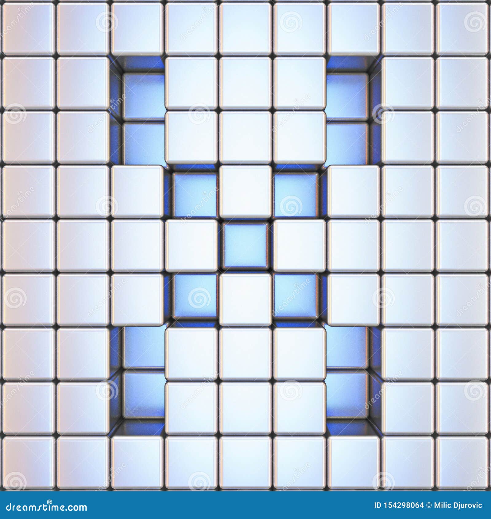 Cube grid Letter X 3D stock illustration. Illustration of square ...