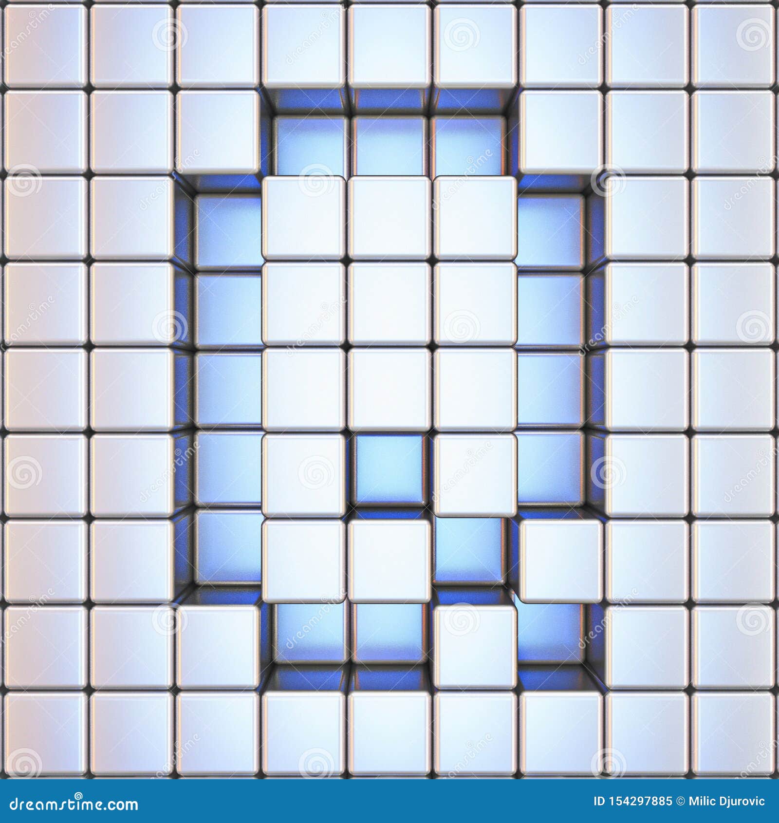 Cube grid Letter Q 3D stock illustration. Illustration of sign - 154297885