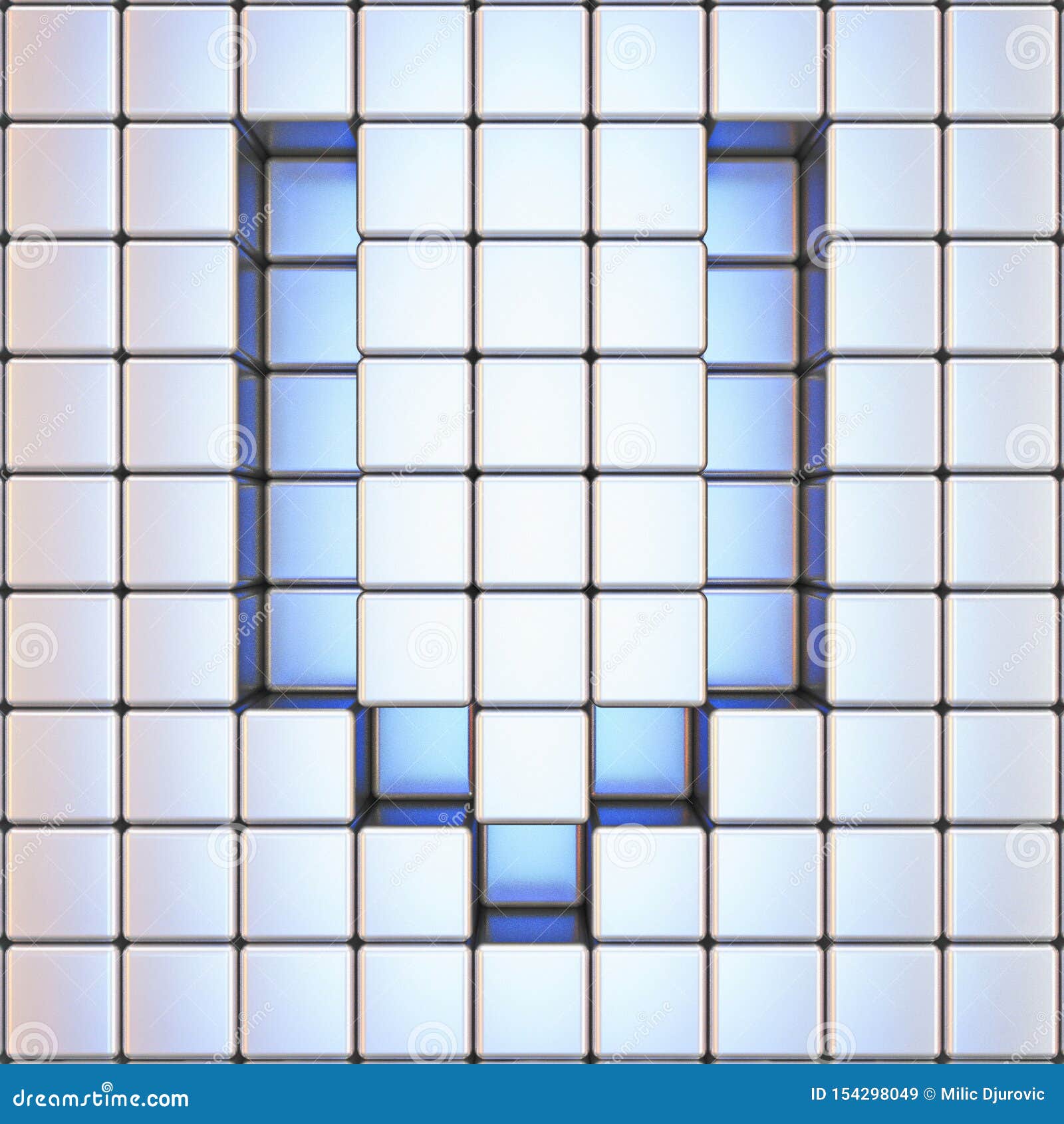 Cube grid Letter V 3D stock illustration. Illustration of geometric ...