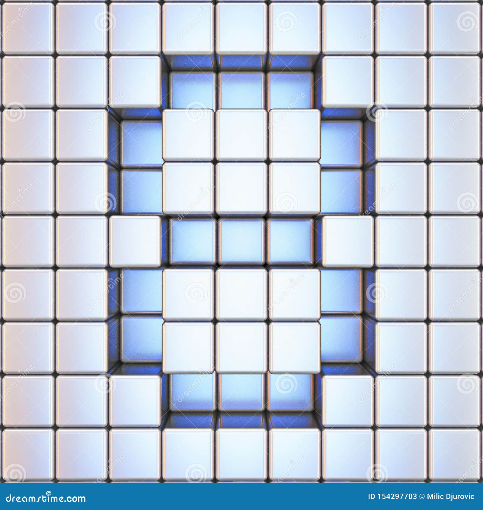 Cube Grid Number 8 EIGHT 3D Stock Illustration - Illustration of ...