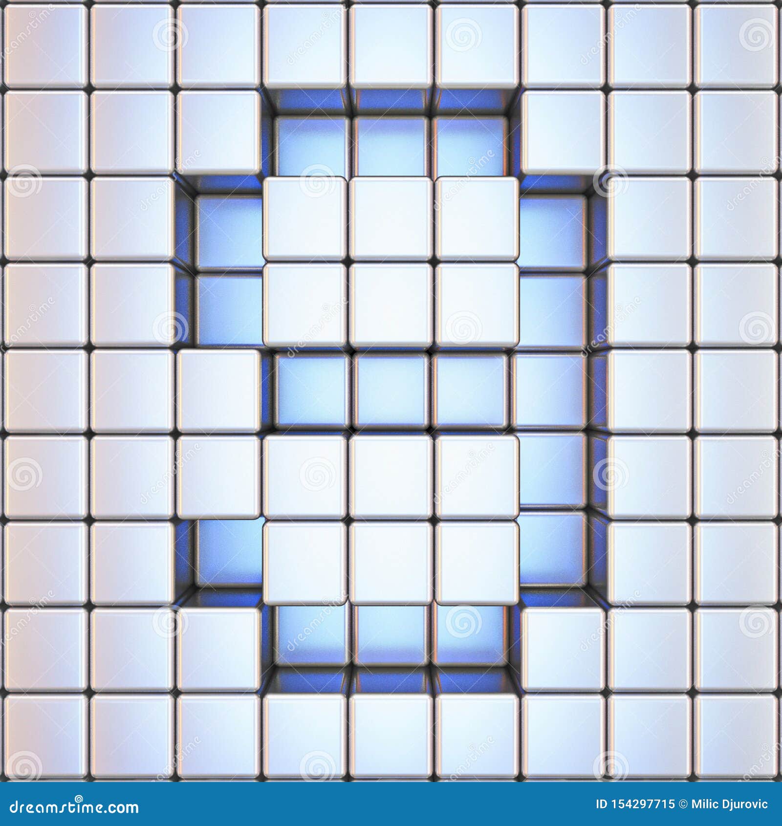 Cube grid Number 9 NINE 3D stock illustration. Illustration of ...