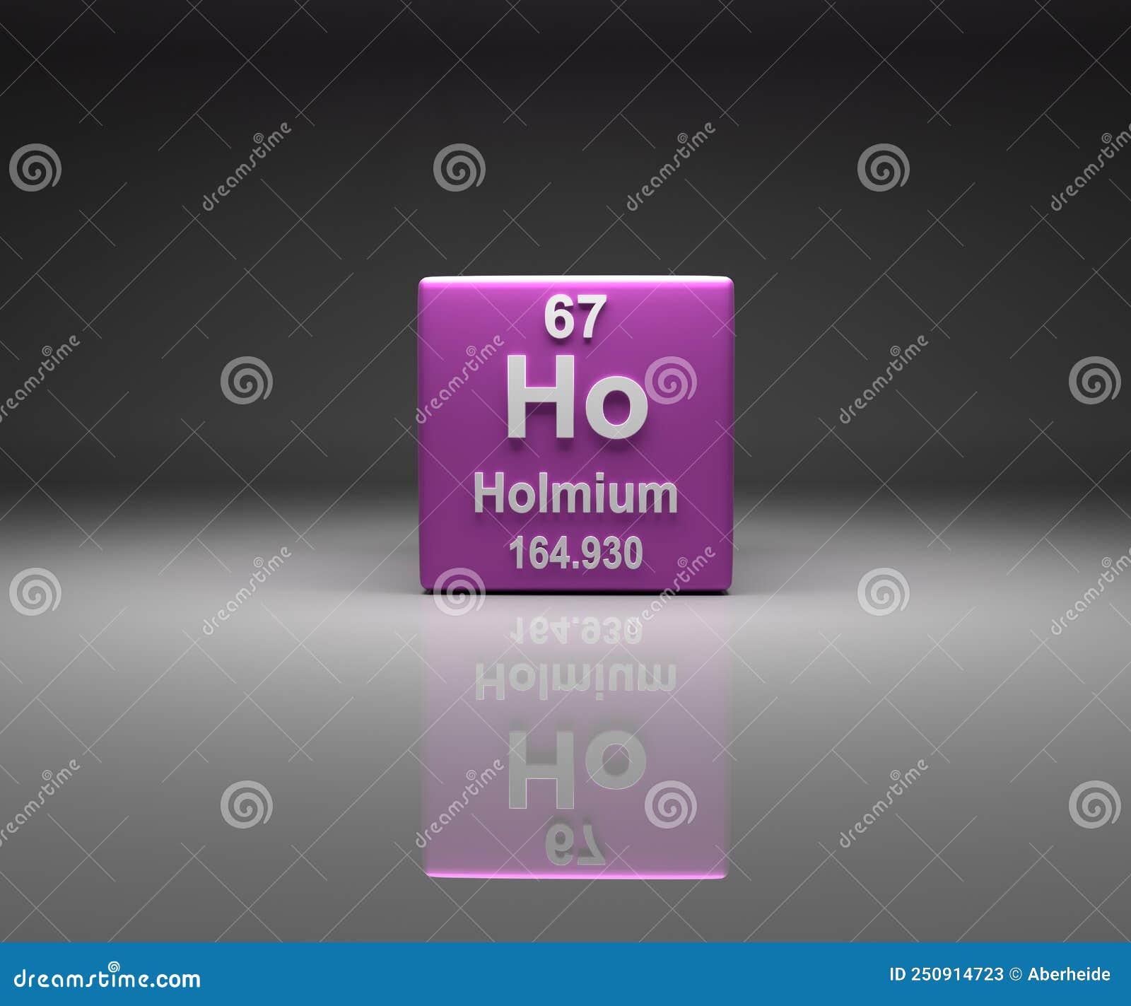 Cube with Holmium Number 67 Periodic Table Stock Illustration ...