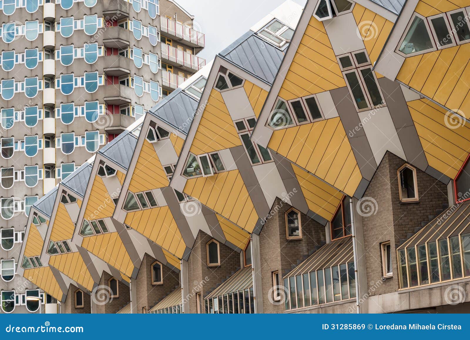 Cube houses in Rotterdam editorial stock image. Image of destination ...