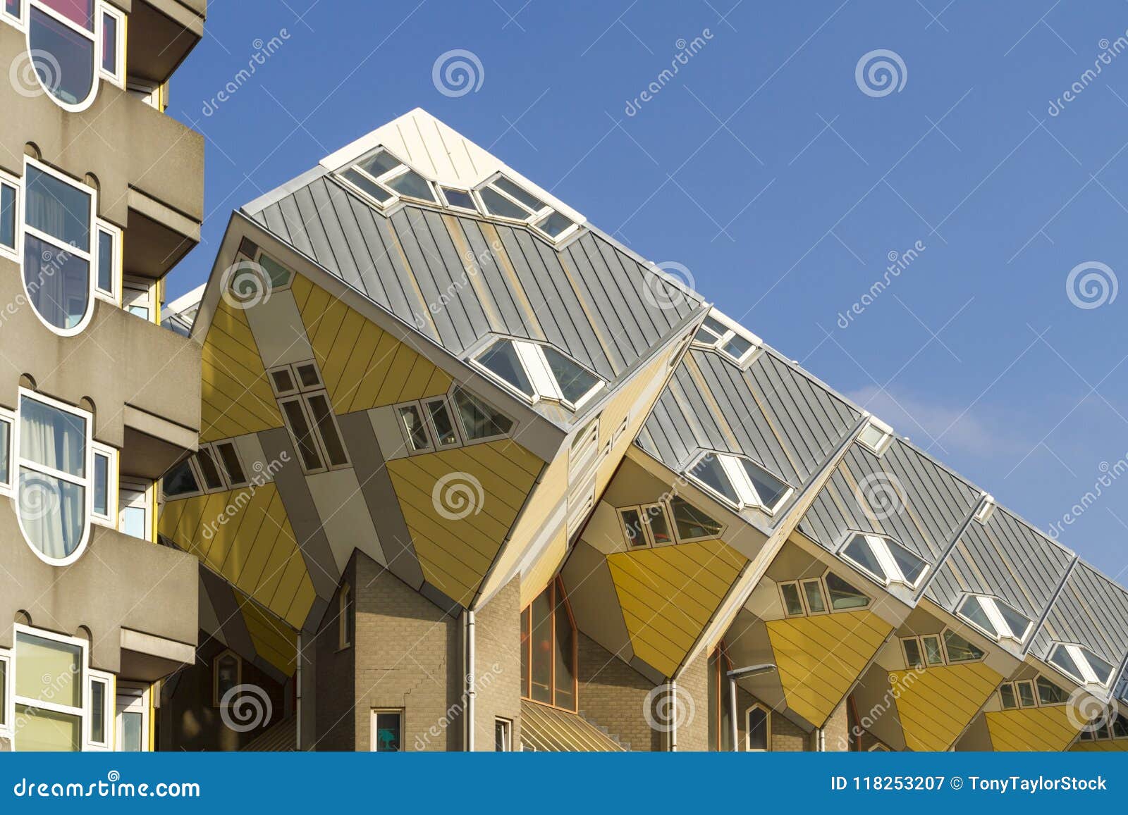 Cube houses in a row editorial photography. Image of landmark - 118253207