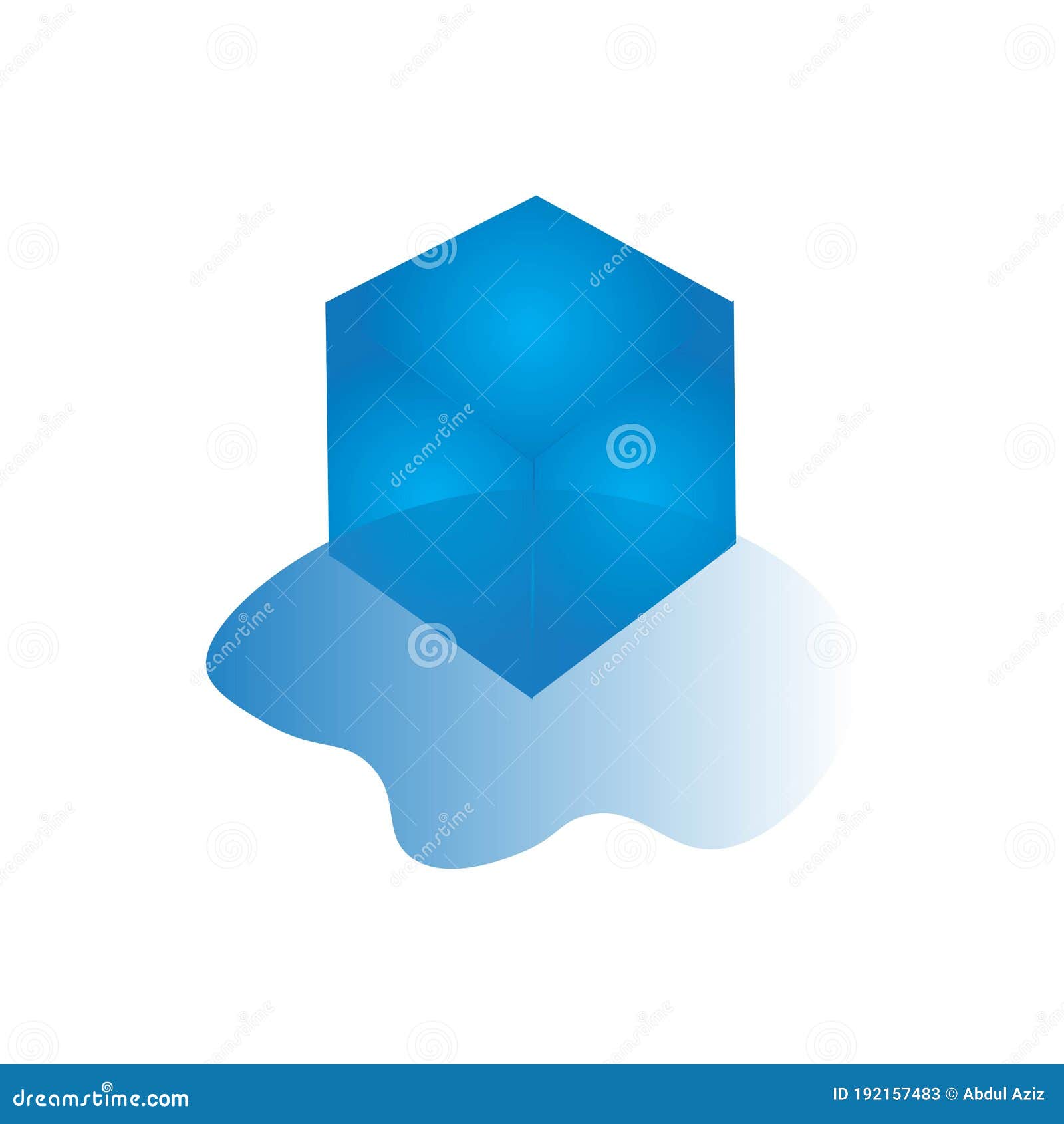Cube Ice Illustration Logo Vector Stock Illustration - Illustration of ...