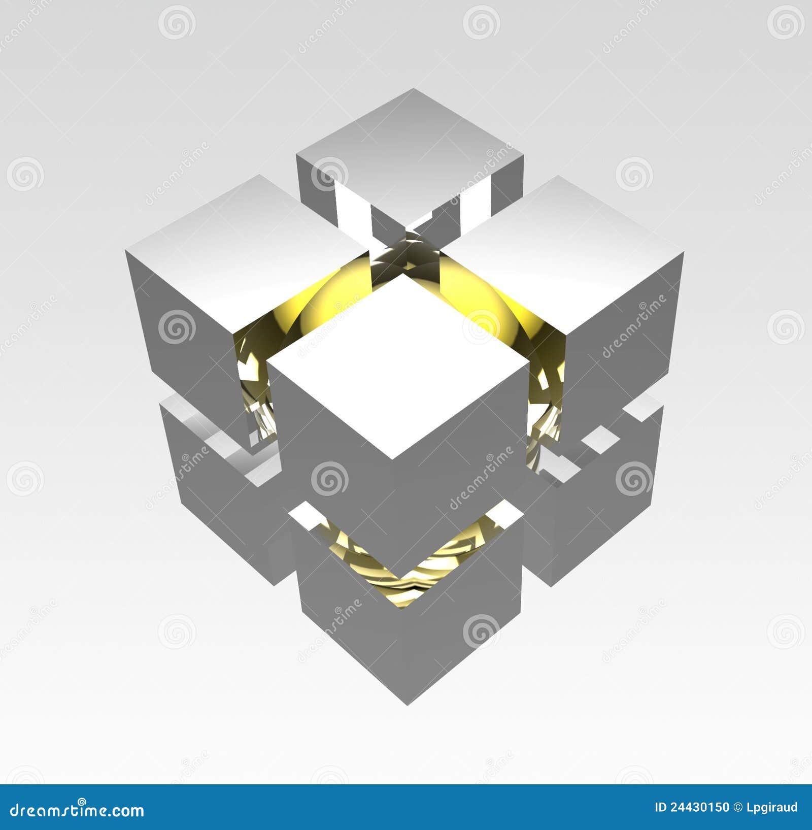 Cube Icon Set With Perspective. 3d Model Of A Cube. Vector Illustration ...