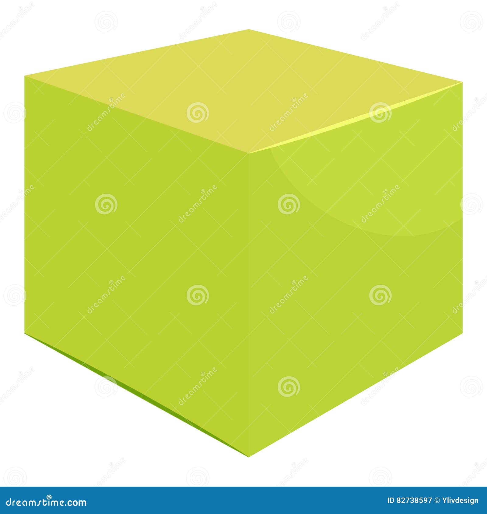 Cube icon, cartoon style stock vector. Illustration of creative - 82738597