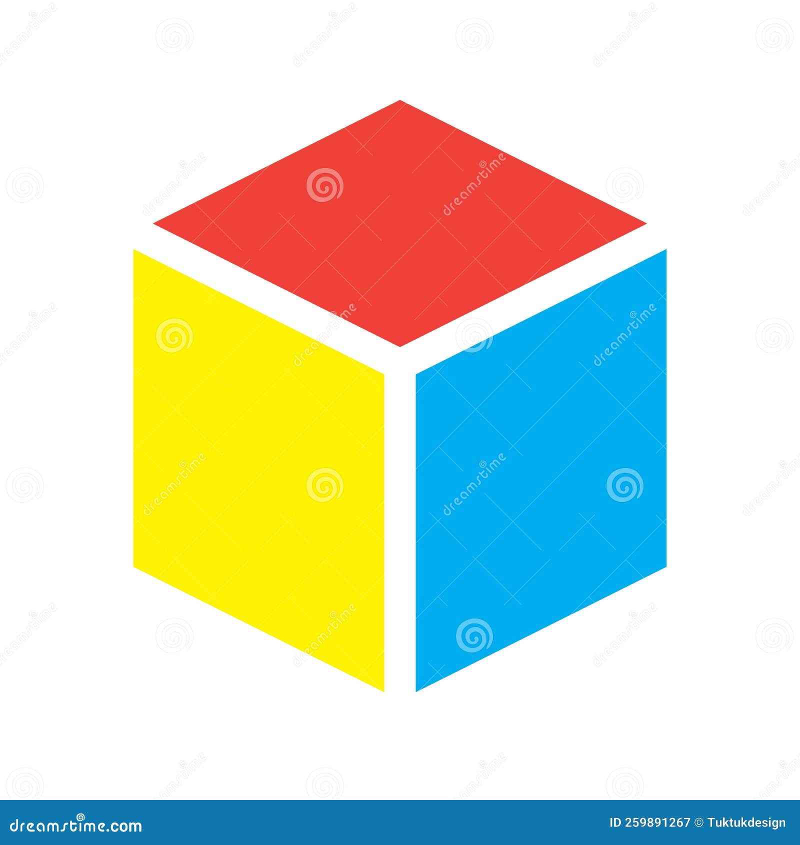 Cube Icon, Cuboid Block Shape Vector Element Stock Illustration ...