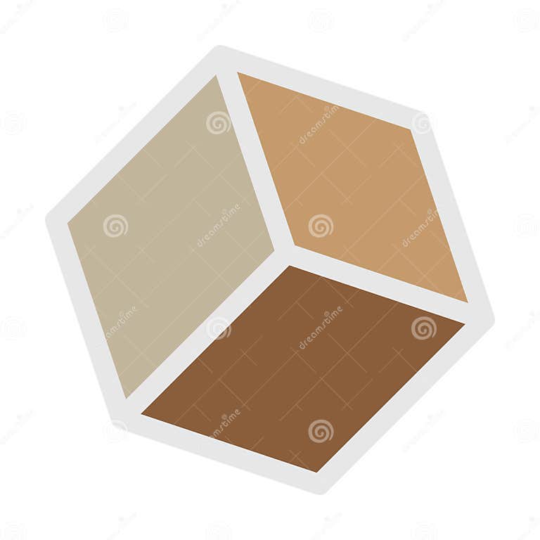 Cube Icon, Cuboid Block Shape Vector Element Stock Vector ...