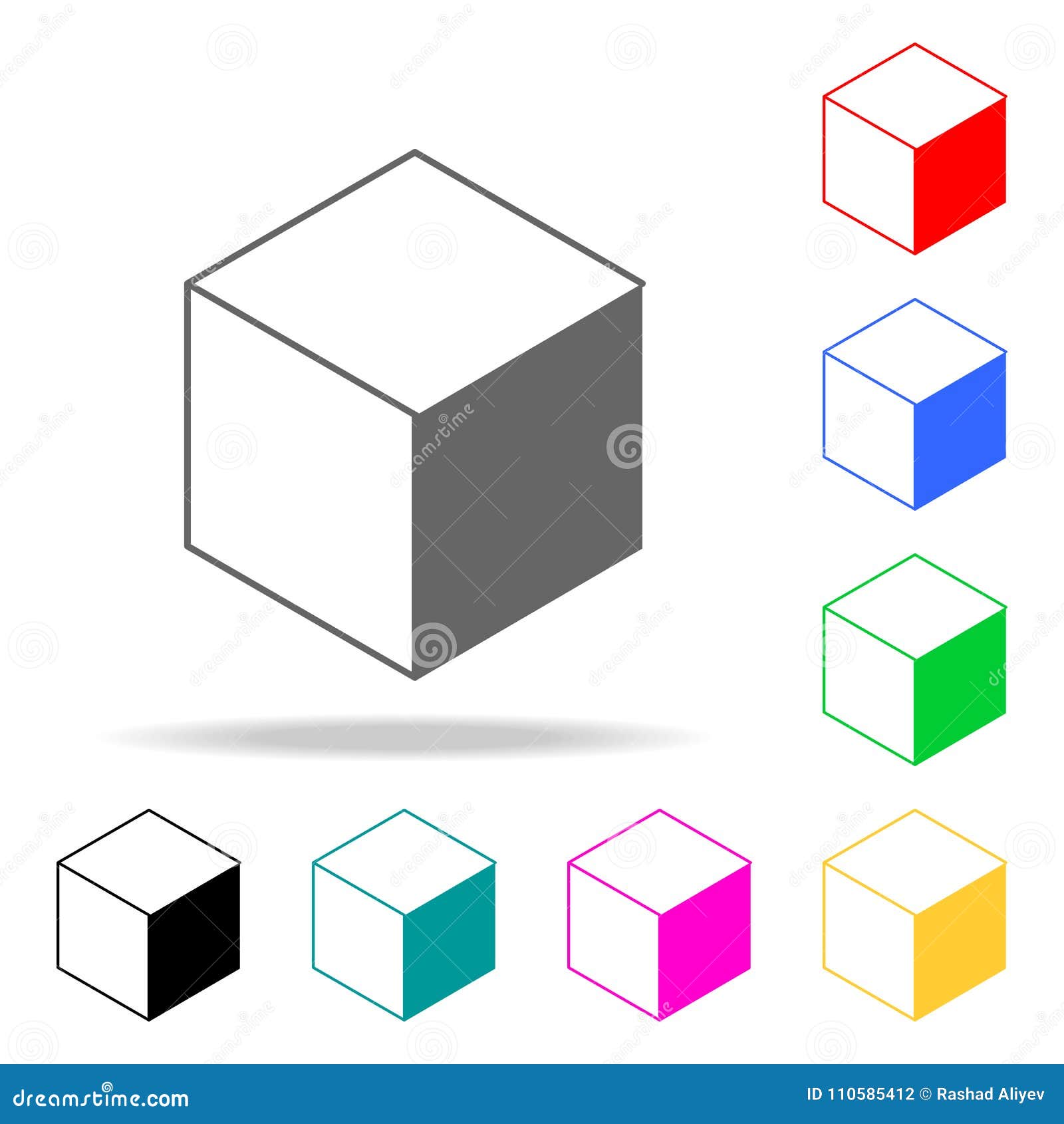 Cube Icon. Elements in Multi Colored Icons for Mobile Concept and Web ...