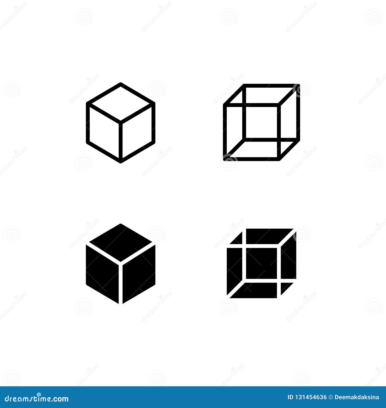 Cube Icon Logo Vector Symbol. Square Icon Isolated on White Background ... Cube Icon Logo Vector Symbol. Square Icon Isolated on White Background ...