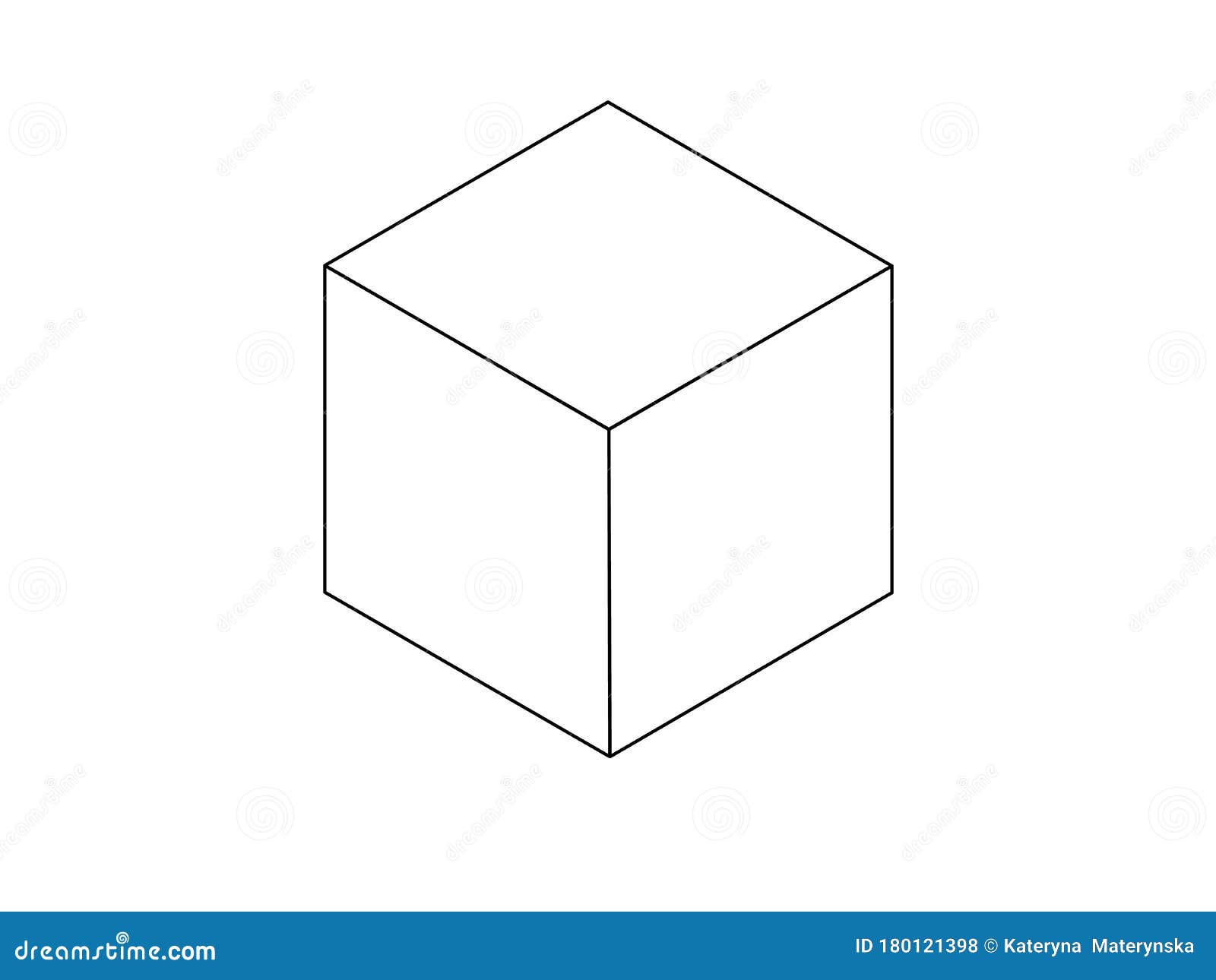 Cube Icon. Cube Outline. Isometry Stock Illustration - Illustration of ...