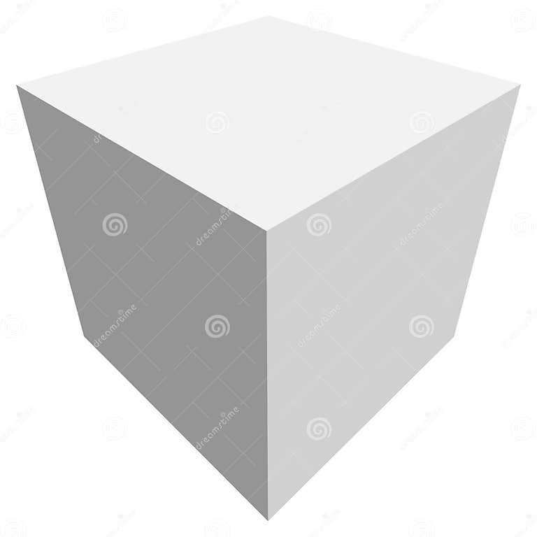 Cube Icon with Perspective - 3d Model of a Cube Stock Vector ...