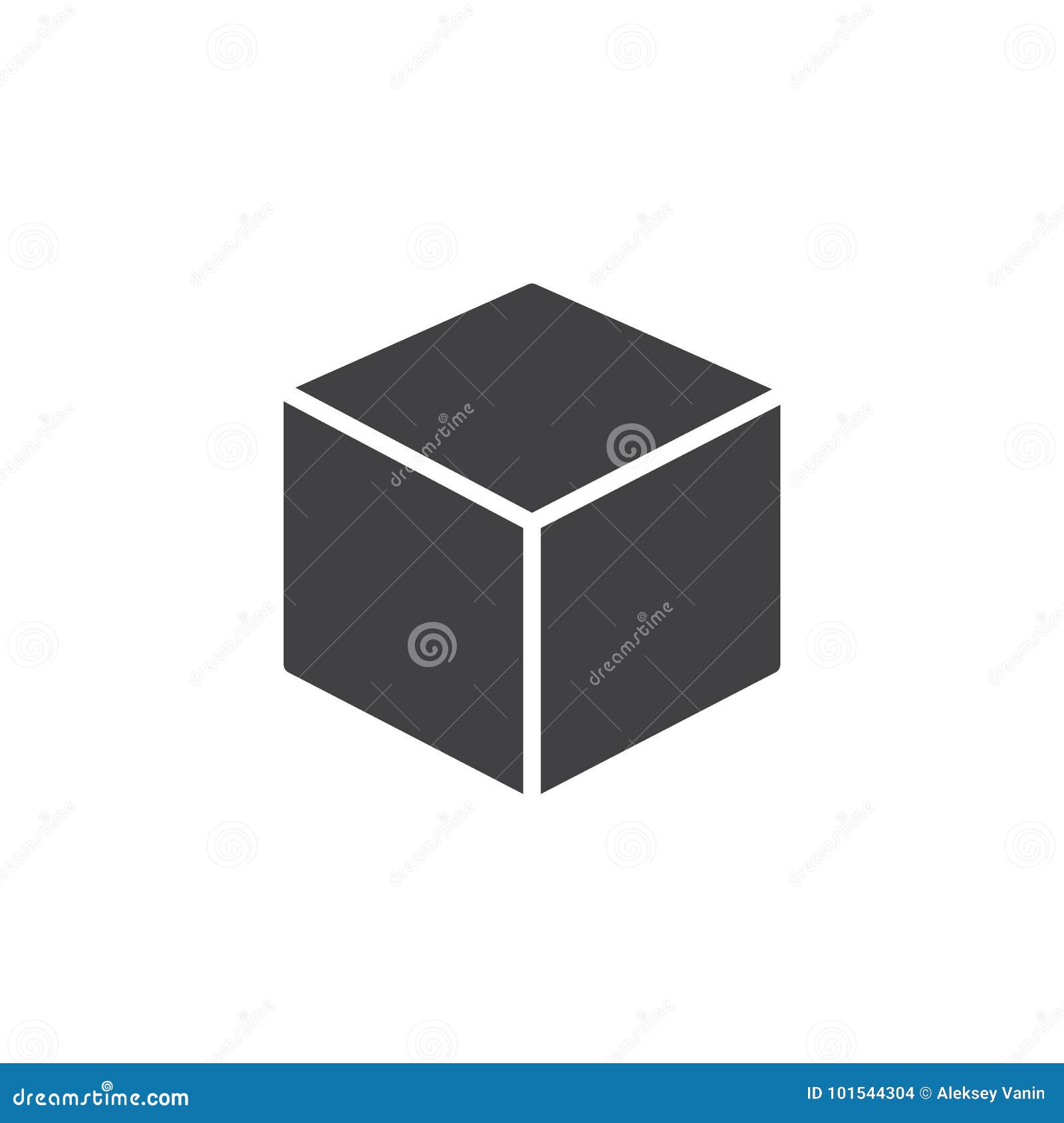 Cube icon vector stock vector. Illustration of perspective - 101544304