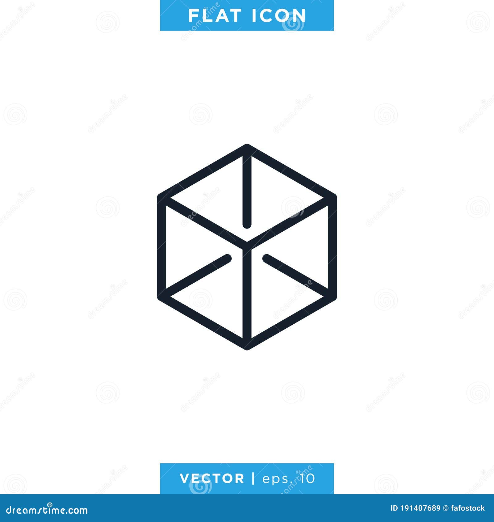 Cube Icon Vector Design Template. Stock Vector - Illustration of ...