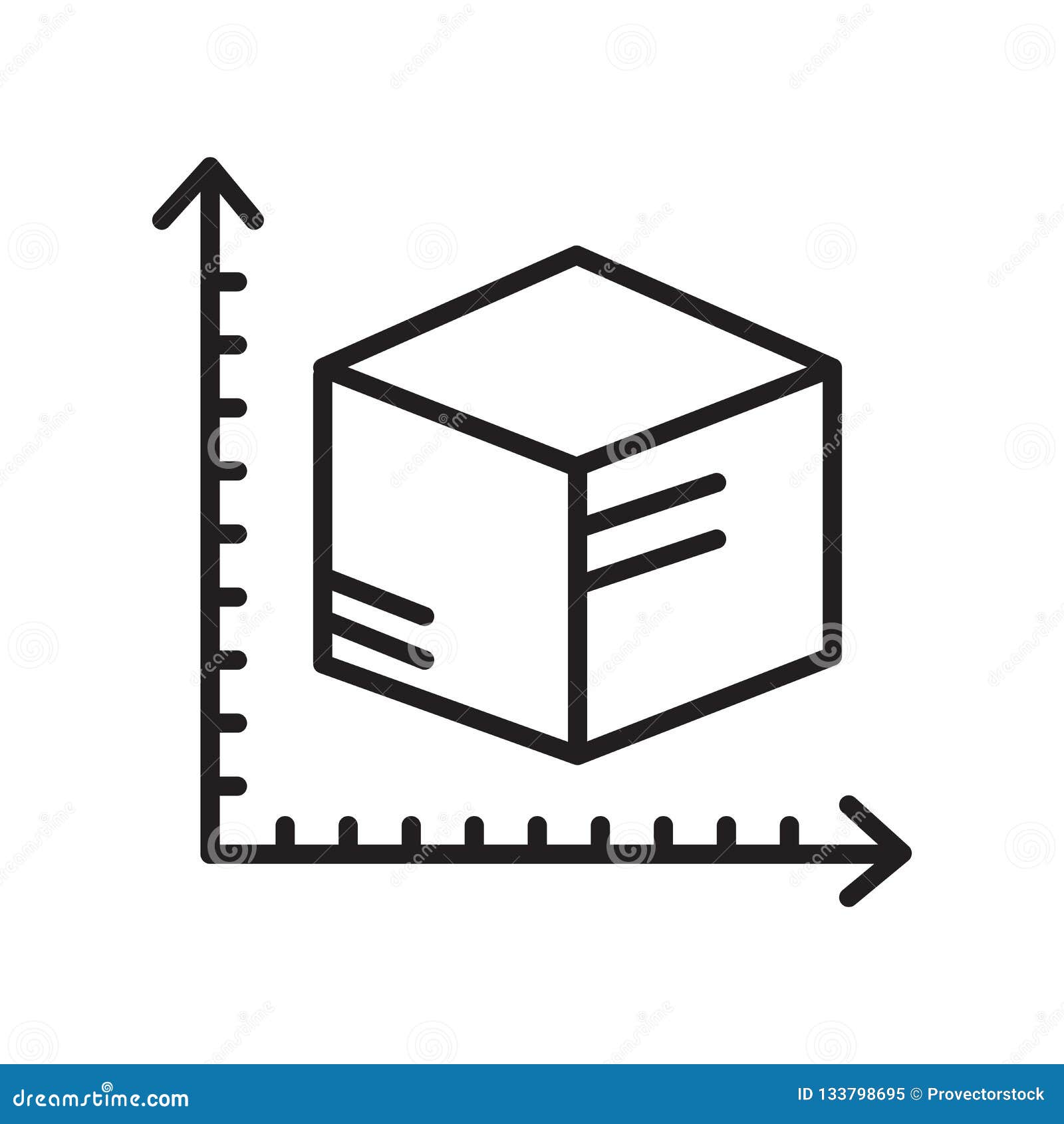 Cube Icon Vector Isolated On White Background, Cube Sign , Line Stock ...