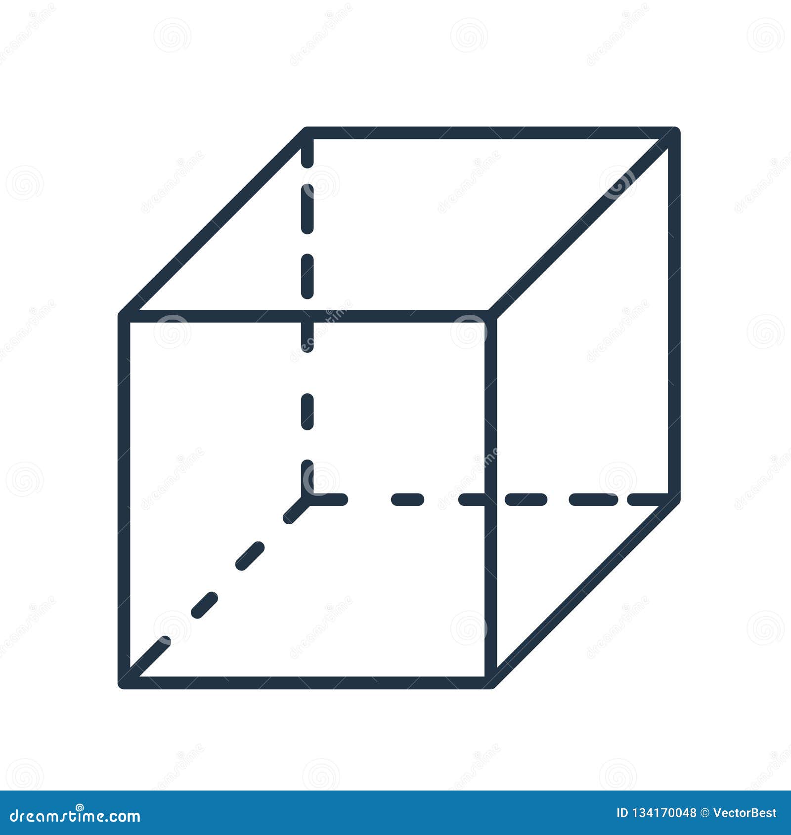 Cube Icon Vector Isolated on White Background, Cube Sign Stock ...