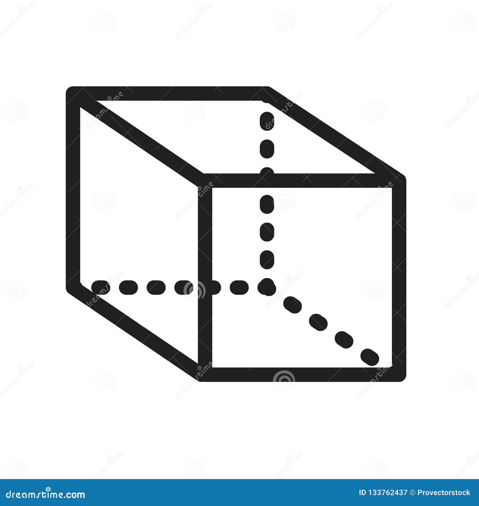 Cube Icon Vector Sign and Symbol Isolated on White Background, C Stock ...