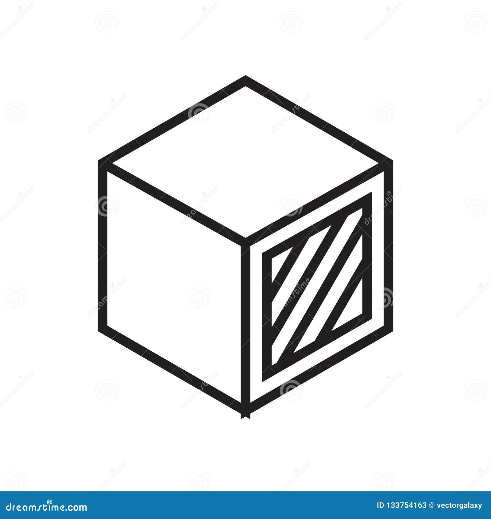 Cube Icon Vector Sign and Symbol Isolated on White Background, Cube ...