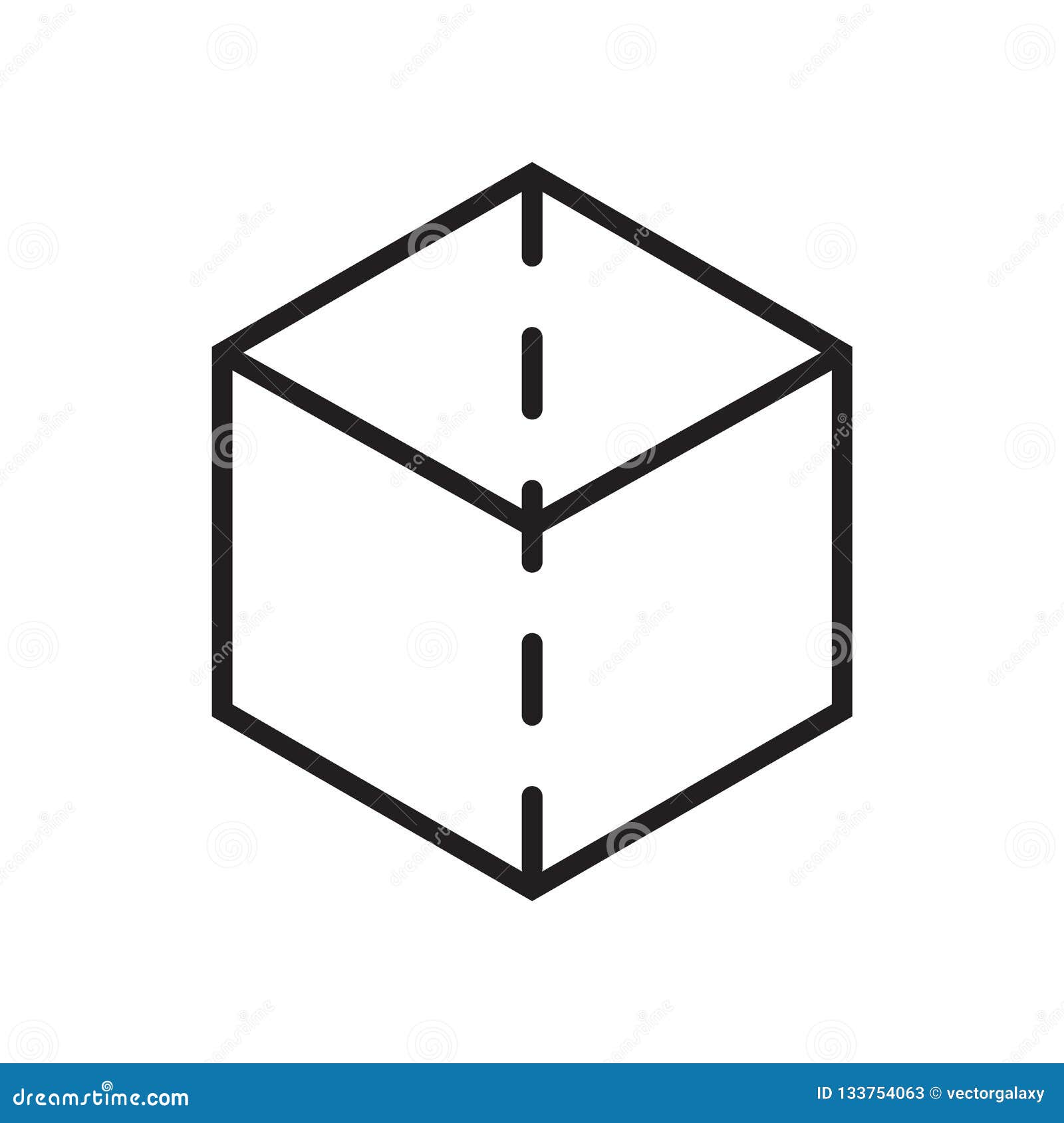 Cube Icon Vector Sign and Symbol Isolated on White Background, Cube ...