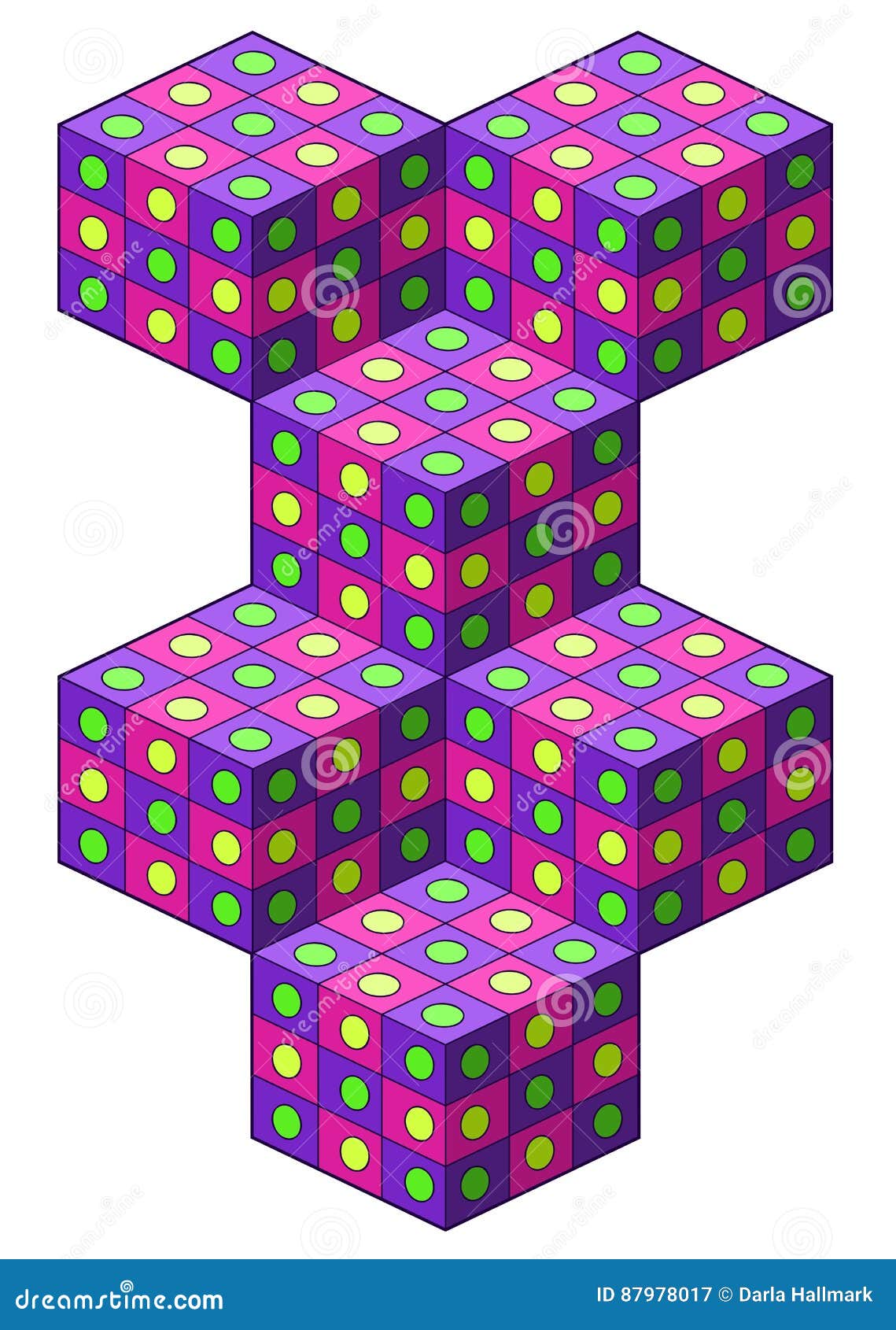 Cube Illusion Design stock vector. Illustration of dramatic - 87978017