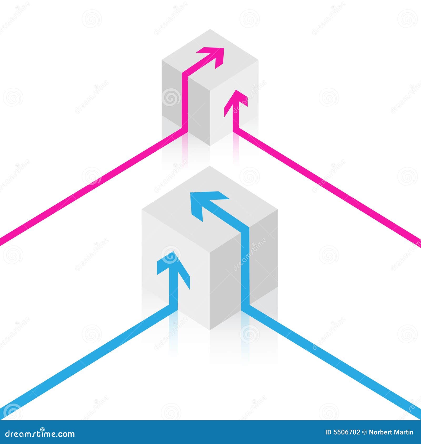 4x4 Red Ordered Cube Assembling From Blocks Royalty Free Stock Image