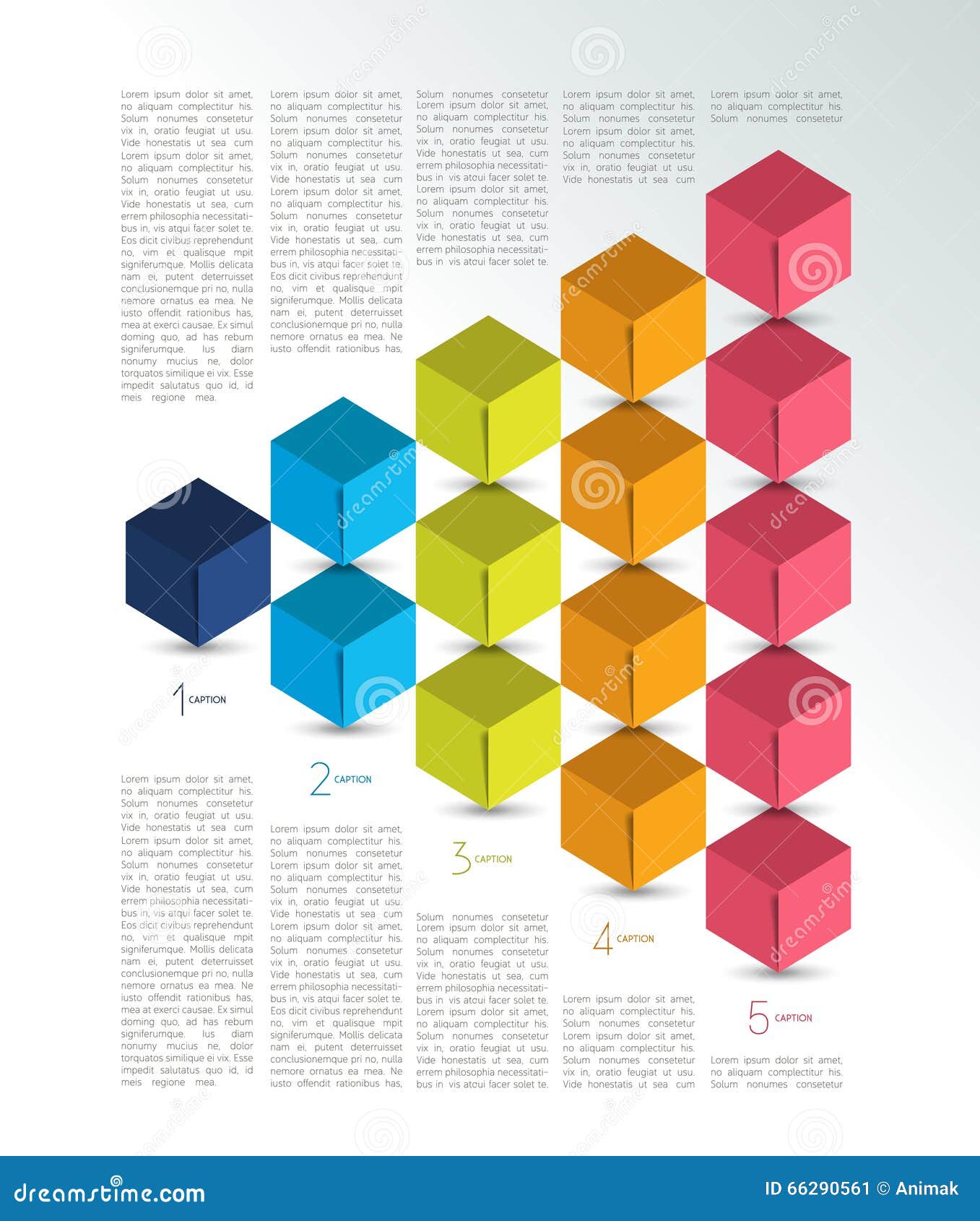Cube Infographics Options Banner, Template, Scheme, Chart, Text Layout ...