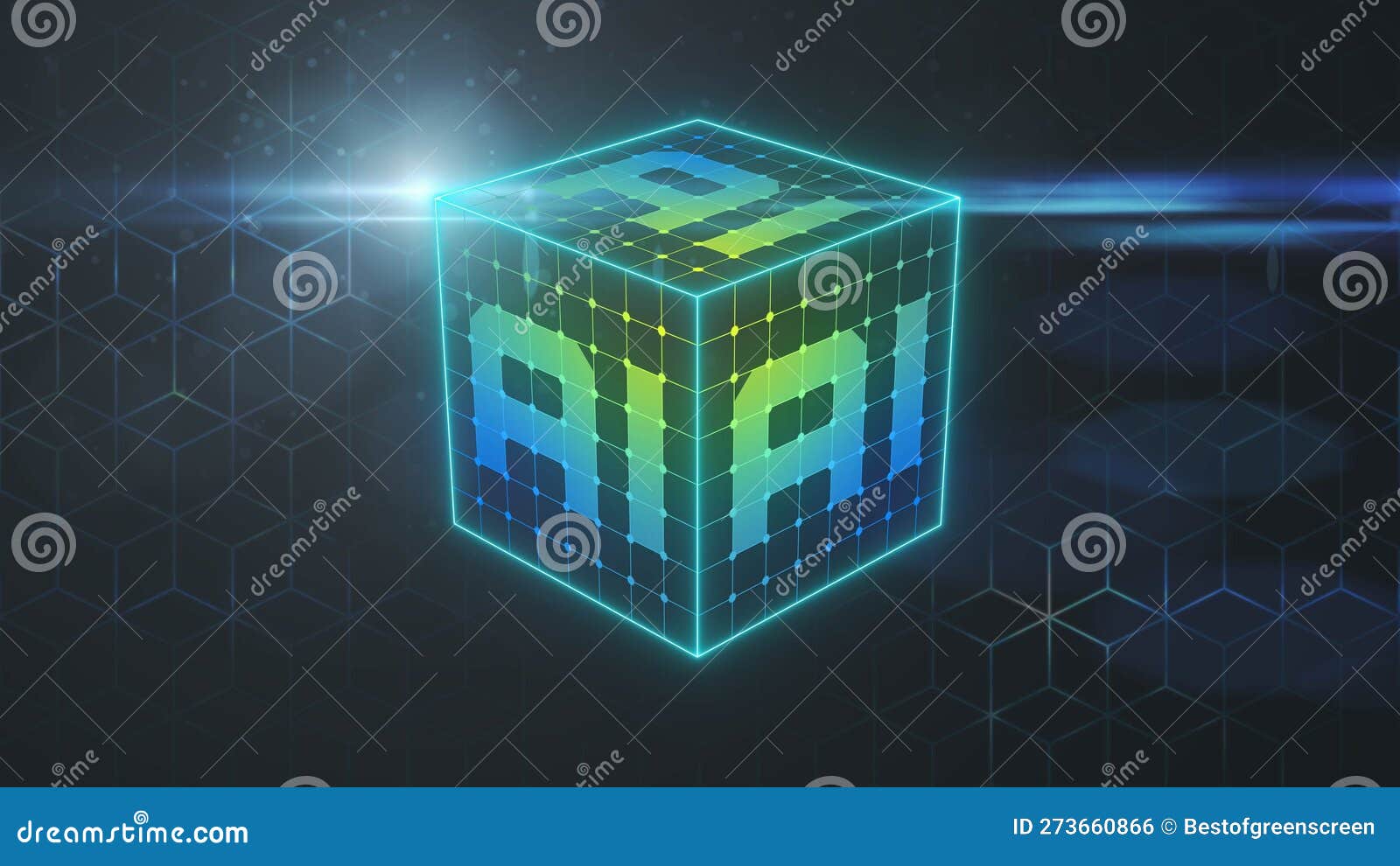 Cube With Inscription KI - Concept Of Visualization Of Artificial ...