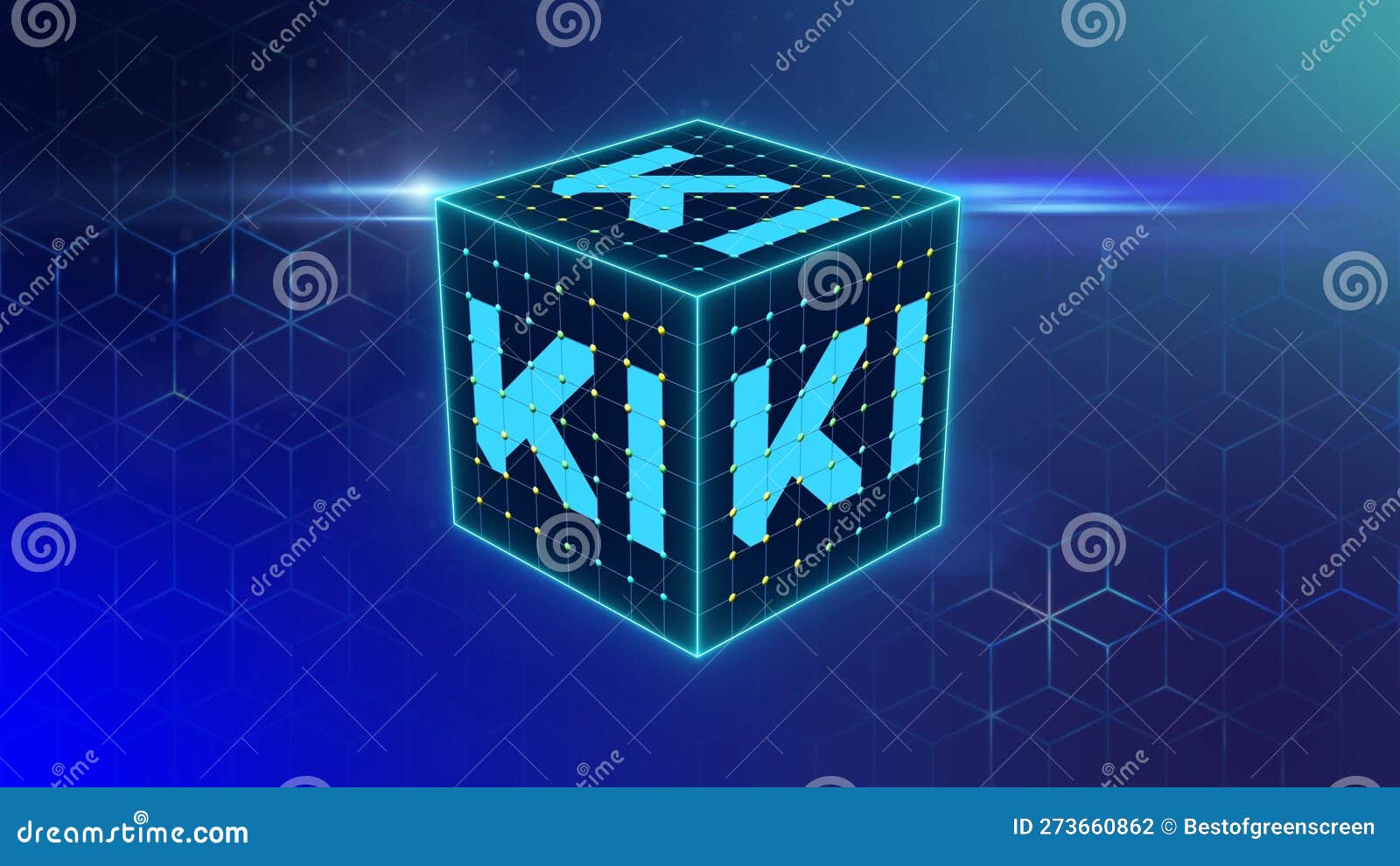 Cube With Inscription KI - Concept Of Visualization Of Artificial ...