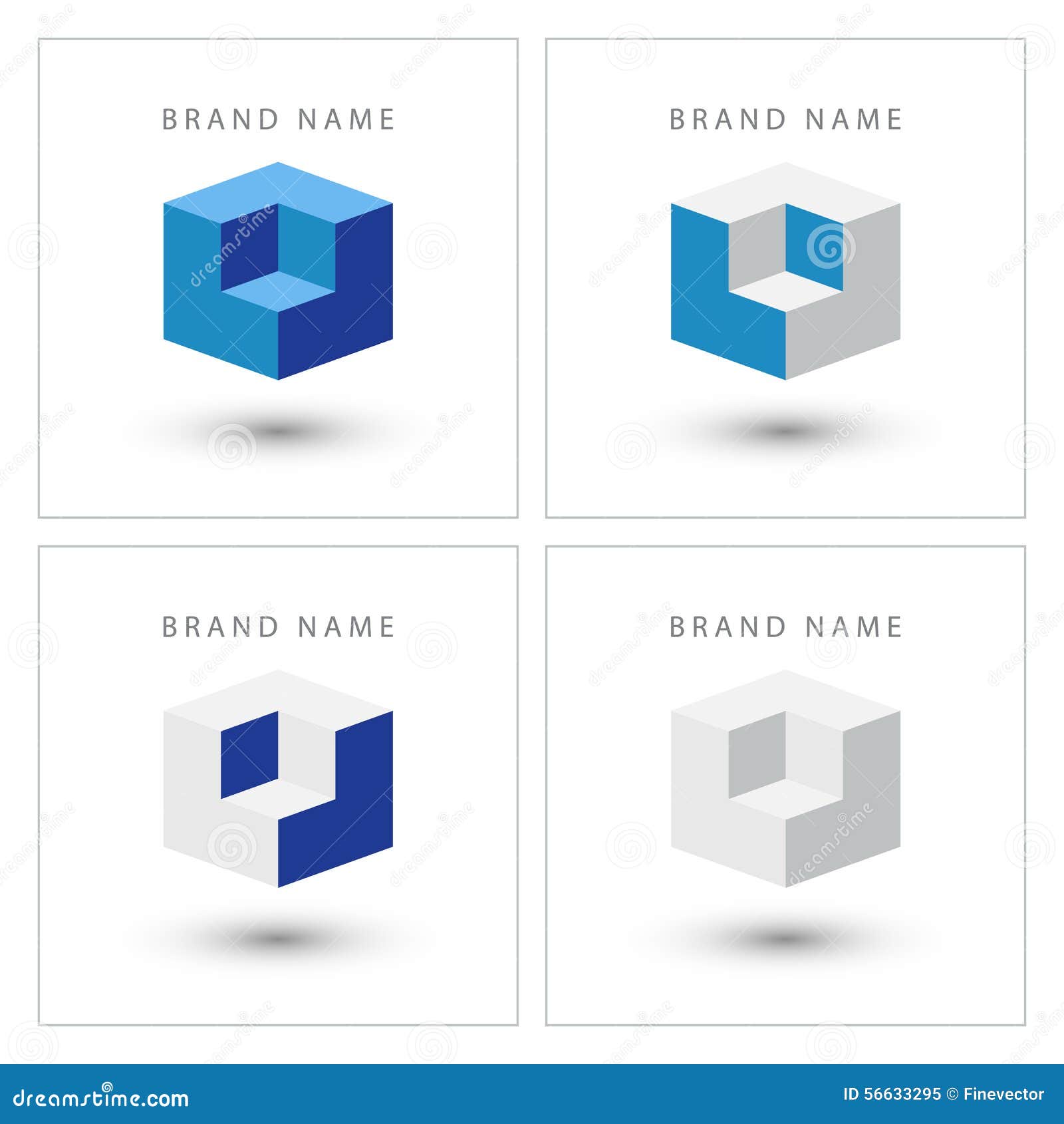 Cube Isometric Logo Concept, 3d Vector Illustration. Flat Design Style ...