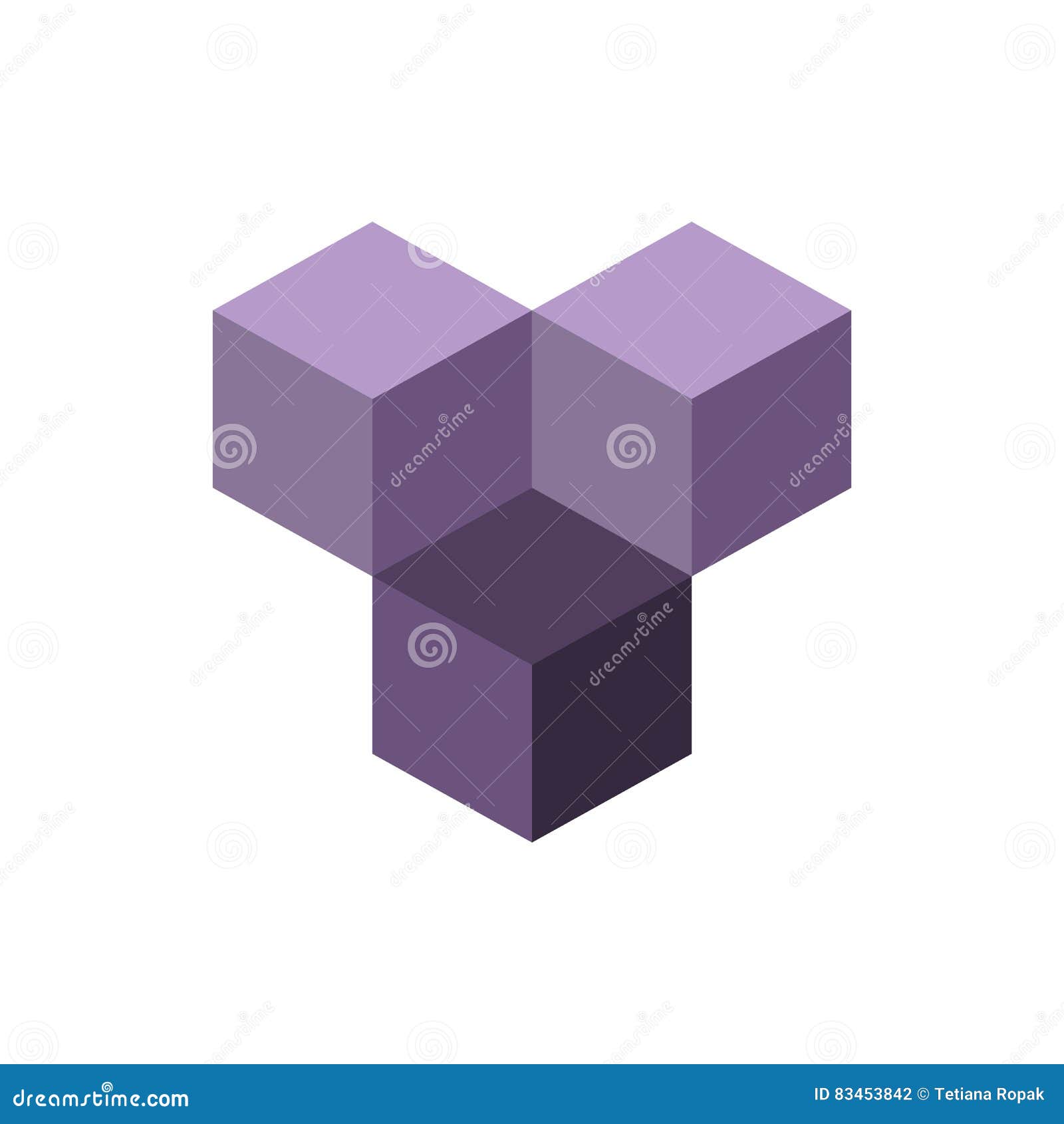 Cube Isometric Logo Concept, 3d Vector Illustration. Flat Design Style ...
