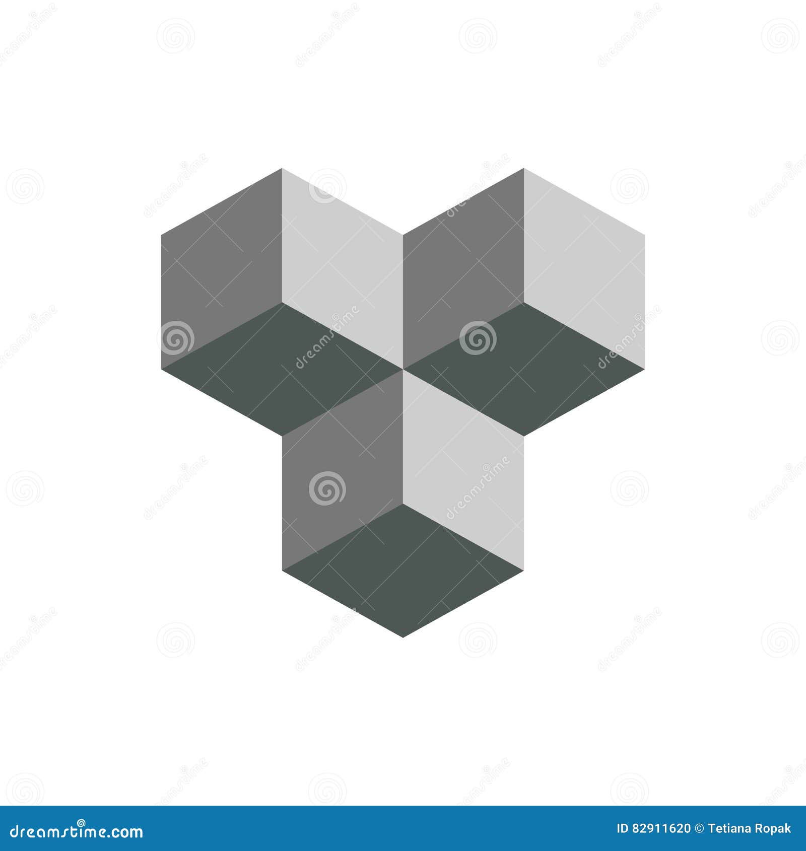 Cube Isometric Logo Concept, 3d Vector Illustration. Flat Design Style ...